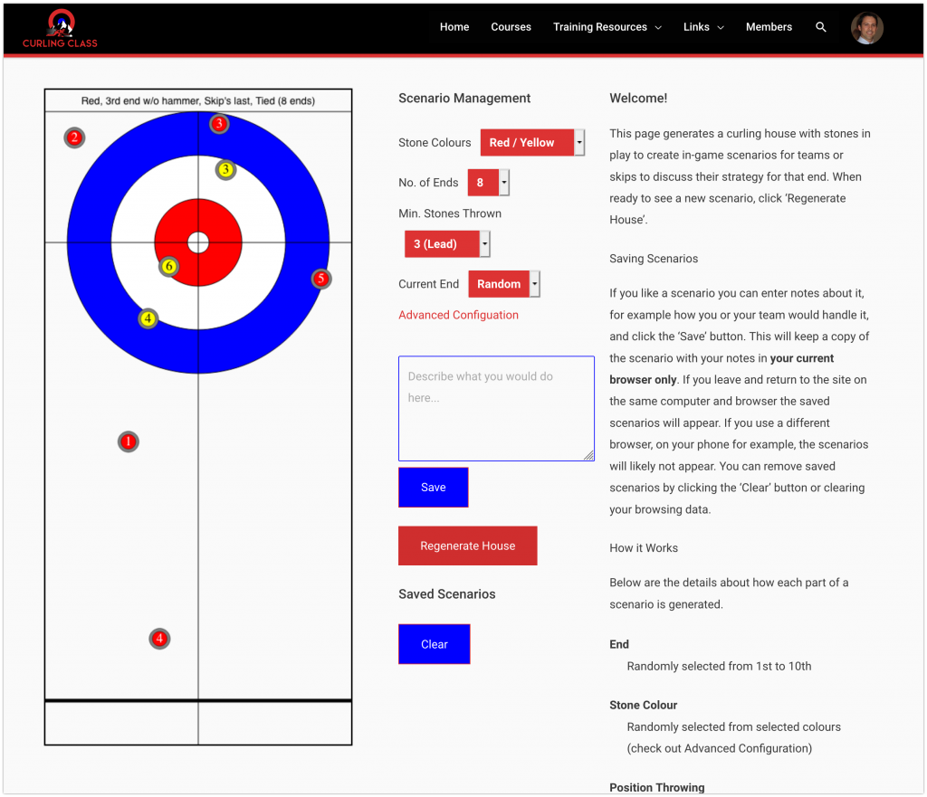 Member Area - Curling Class
